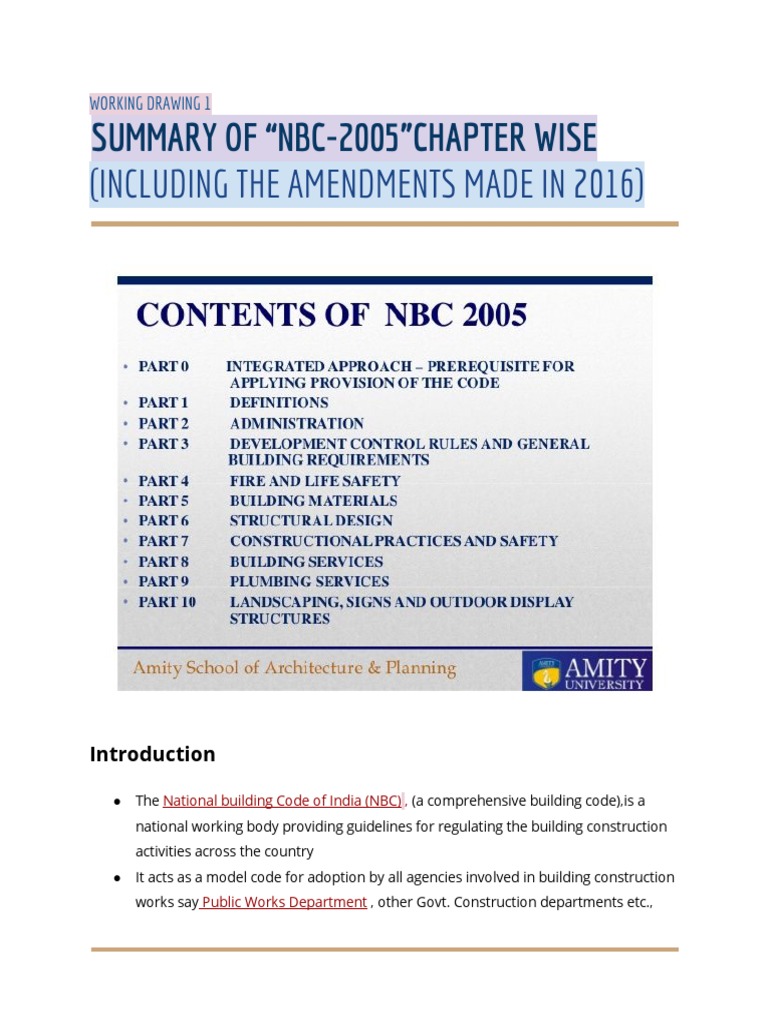 Report On NBC - Working Drawing - 007 PDF | PDF | Building Code ...