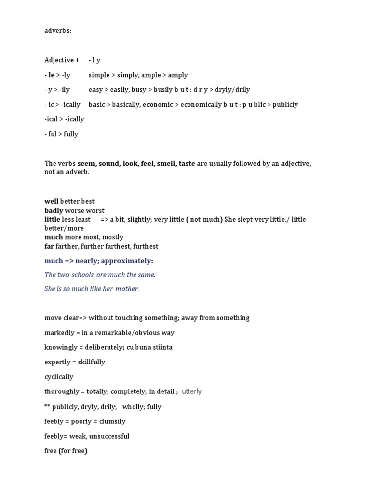 Le - Ly Simple Simply, Ample Amply: Much Nearly Approximately | PDF