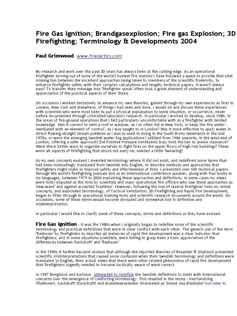 Fire Gas Ignition Brandgasexplosion Fire Gas Explosion 3D Firefighting ...