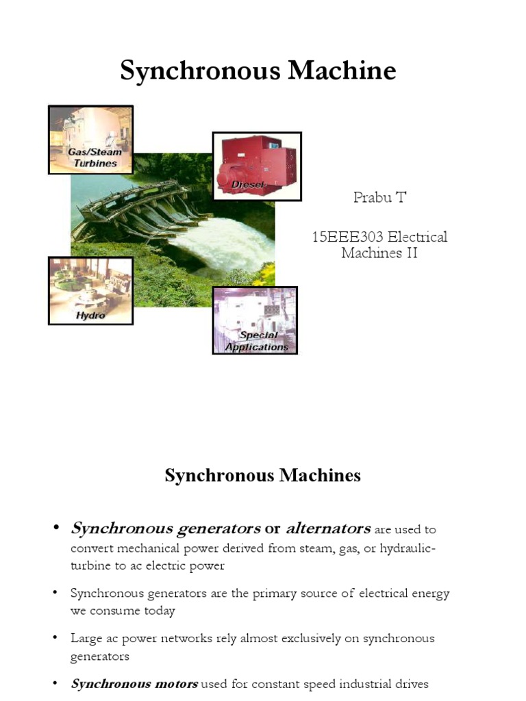 Synchronous Motor | PDF | Electric Motor | Electric Generator