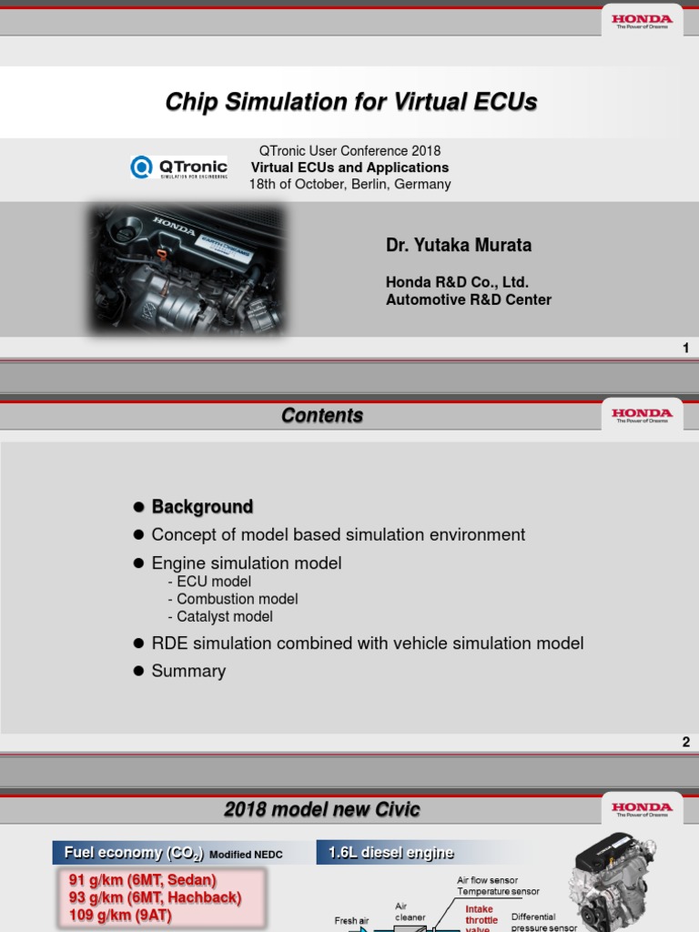 Chip Simulation For Virtual Ecus: Dr. Yutaka Murata | PDF | Simulation ...
