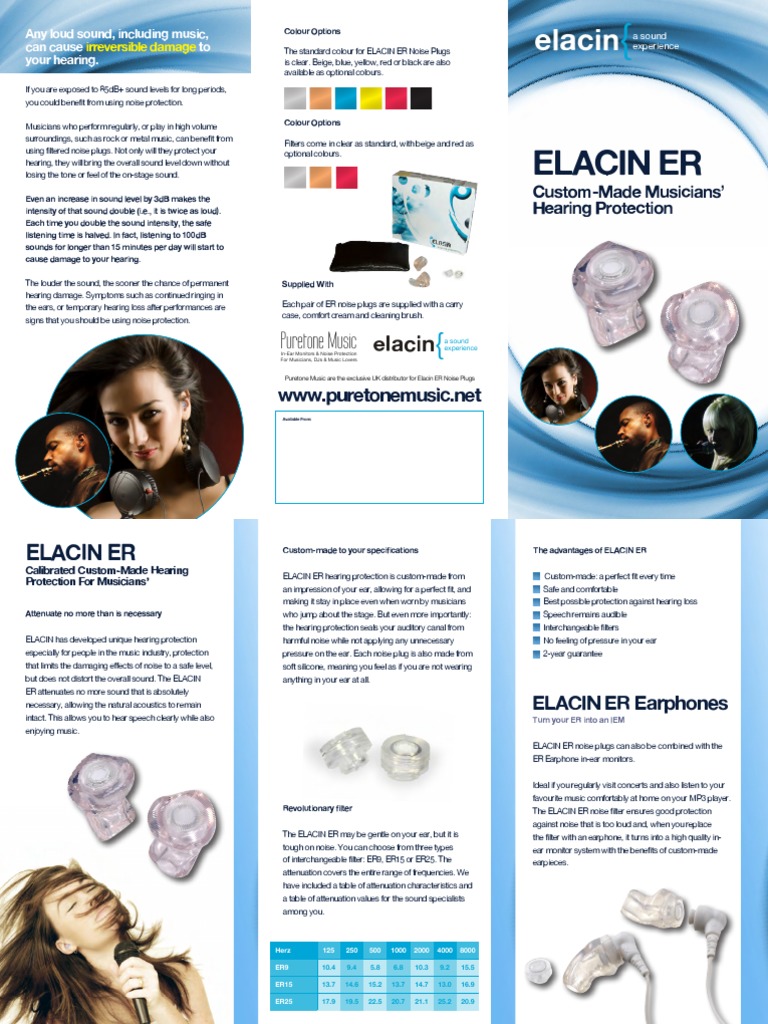 Elacin ER Brochure | PDF | Headphones | Noise