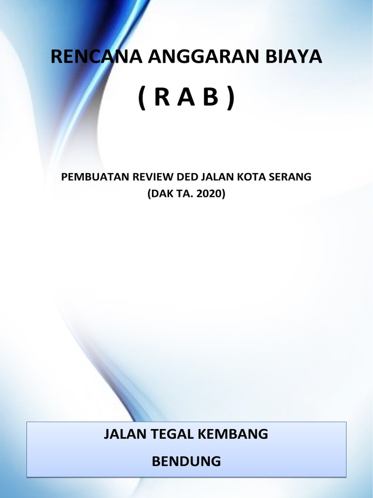 COVER RAB Jalan | PDF