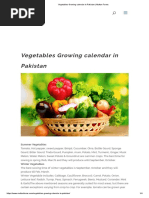 Crop Calendar Pakistan | PDF