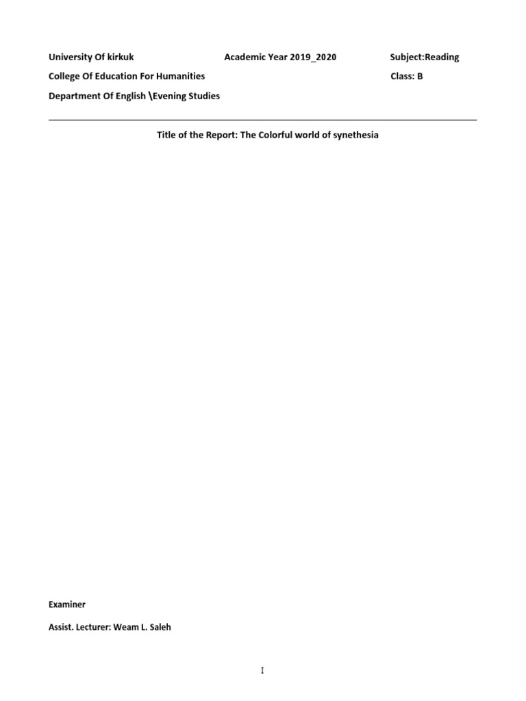 The Colorful World of Synesthesia | PDF | Perception | Epistemology