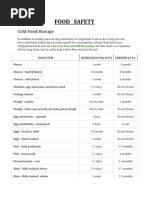 Cold Food Storage Chart - FoodSafety - Gov | PDF | Food Storage ...
