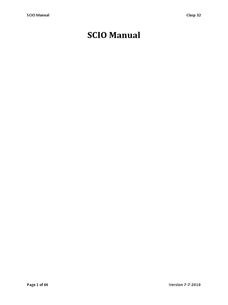 SCIO Manual Clasp 32 | PDF | Stress (Biology) | Electroencephalography