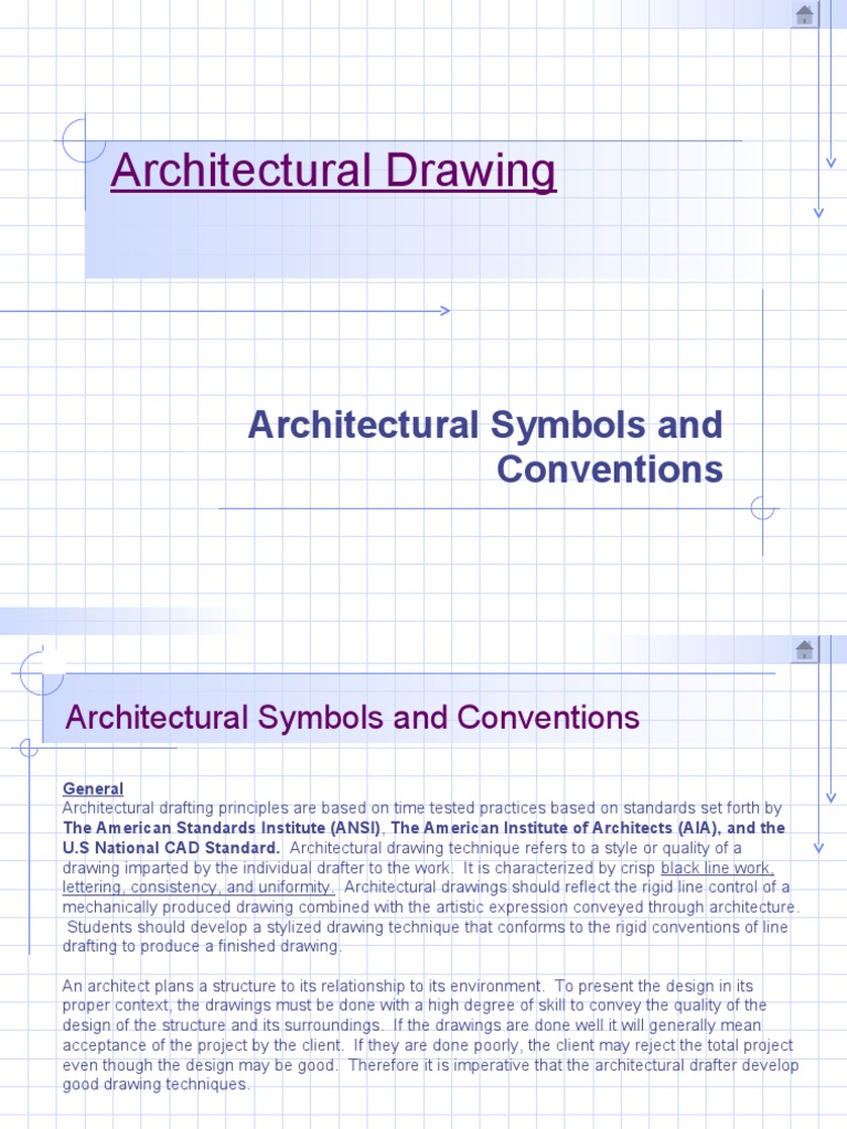 Architectural Symbols and Conventions | Download Free PDF | Length ...