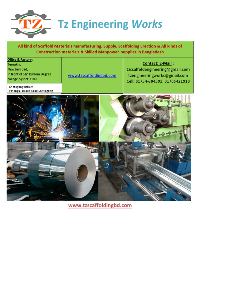 TZ Engineering Profile 2019 Update | PDF | Scaffolding | Equipment