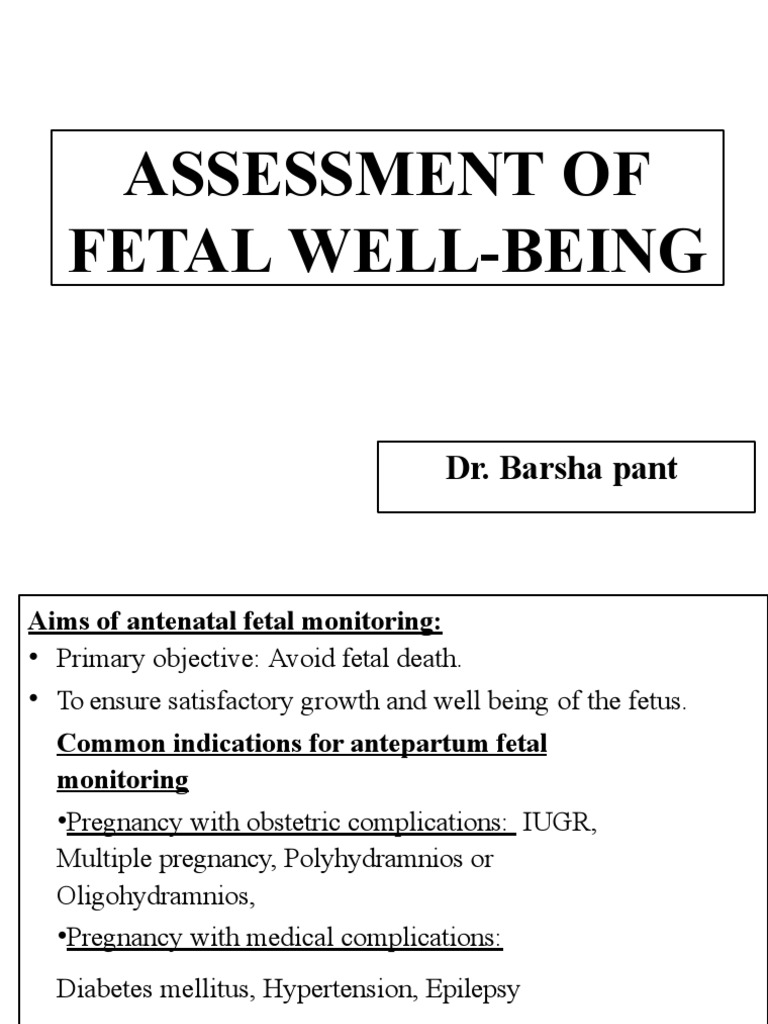 Fetal Well-Being Assessment Guidelines | PDF | Fetus | Pregnancy