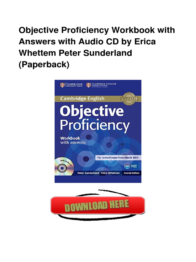 Objective Proficiency Workbook With Answ PDF | PDF