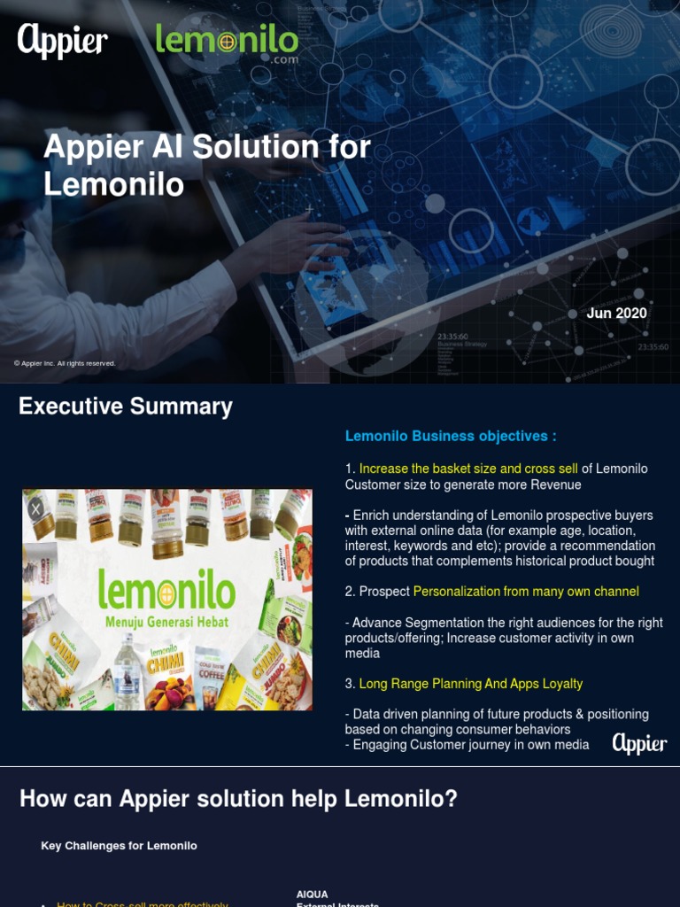 Appier AI Solution For Lemonilo - 14jul2020 | PDF | Mobile App | Customer Relationship Management