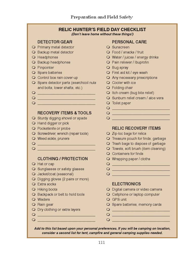 Relic - Quest - Checklist - 111 Garrett | PDF | Equipment ...