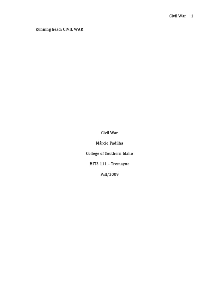 Civil War | PDF | American Civil War | Confederate States Of America