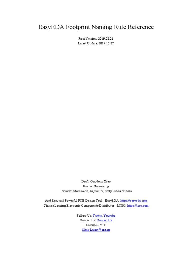 EasyEDA Footprint Naming Rules | PDF | Electrical Engineering ...