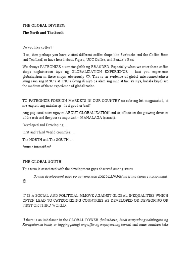 Online Activity 2 The Global Divides Lesson and Quiz | PDF | Third ...