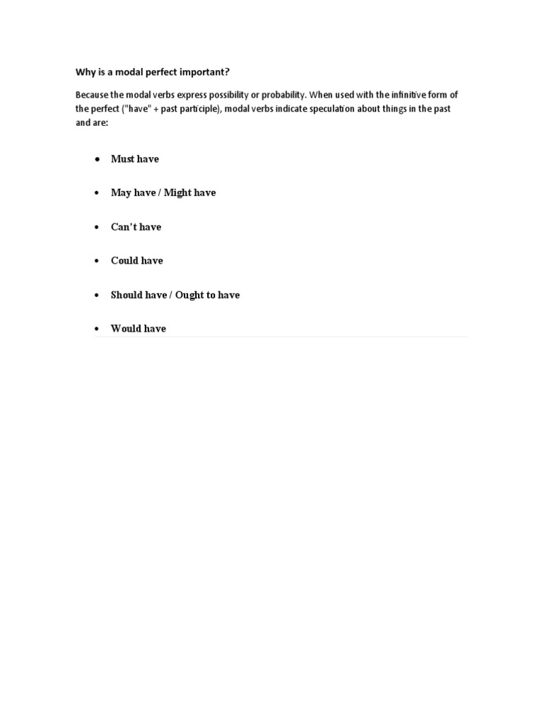 Modal Perfects | PDF | Philosophy | Language Arts & Discipline