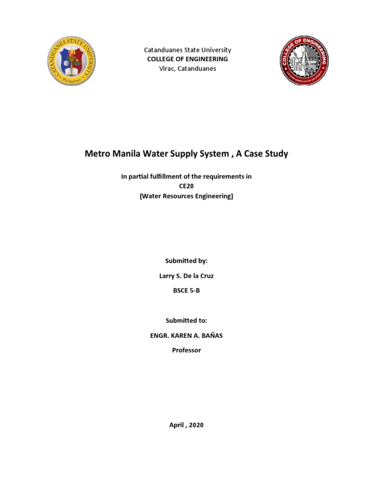 Metro Manila Water Supply Challenges | PDF | Water Supply | Hydrology