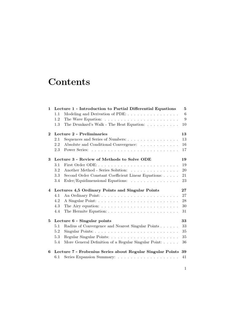 Math 316 Notes | PDF | Fourier Series | Partial Differential Equation