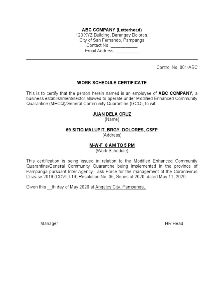 ABC COMPANY (Letterhead) | PDF