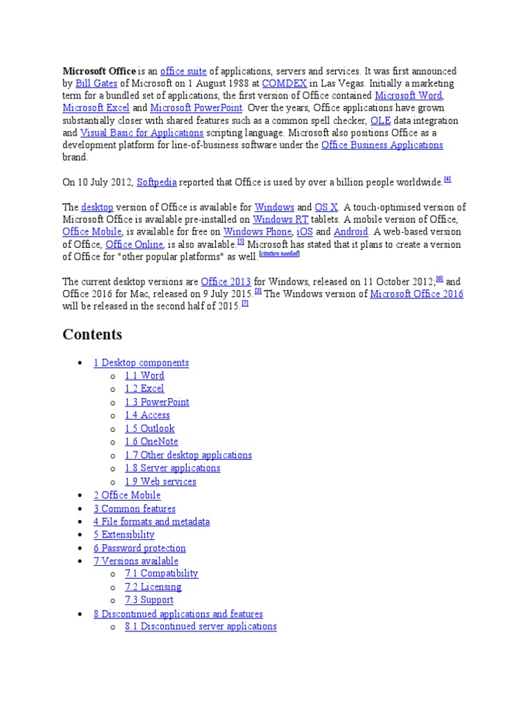 Microsoft Office | PDF | Microsoft Word | Microsoft Office