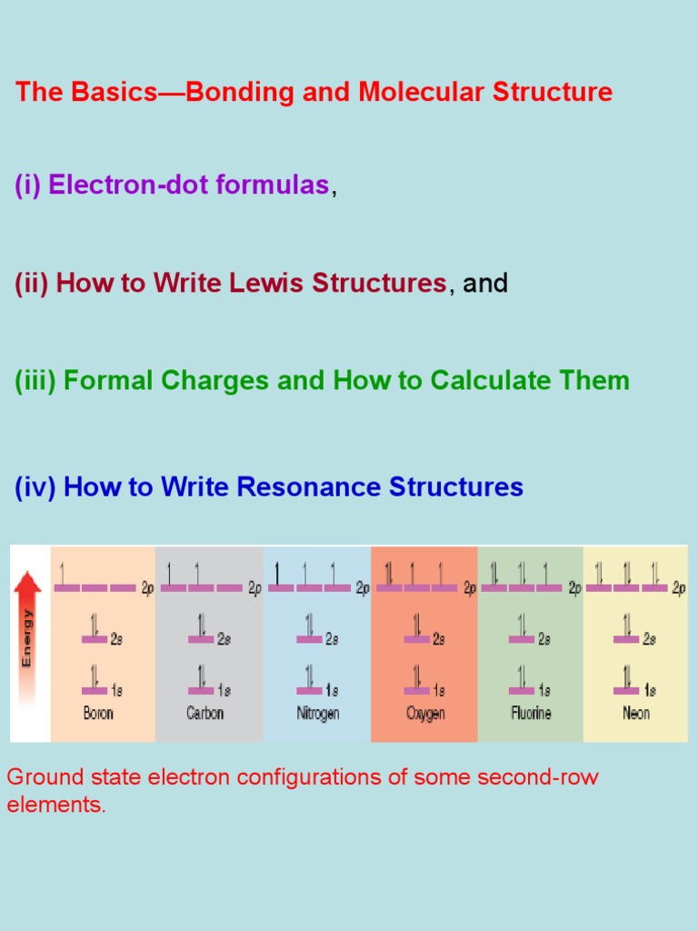 CHE 2511 - 003 - Electron-Dot Formulae, Lewis Structures and Formal ...