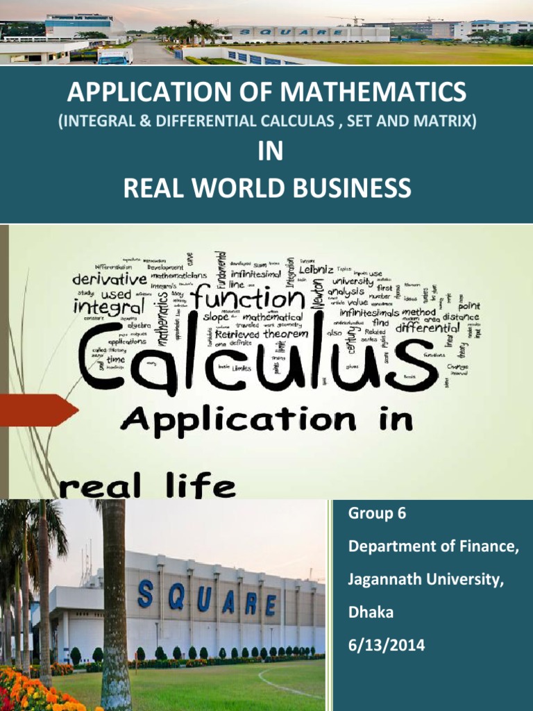 Application of Mathematics in Real Life PDF | PDF | Derivative | Calculus