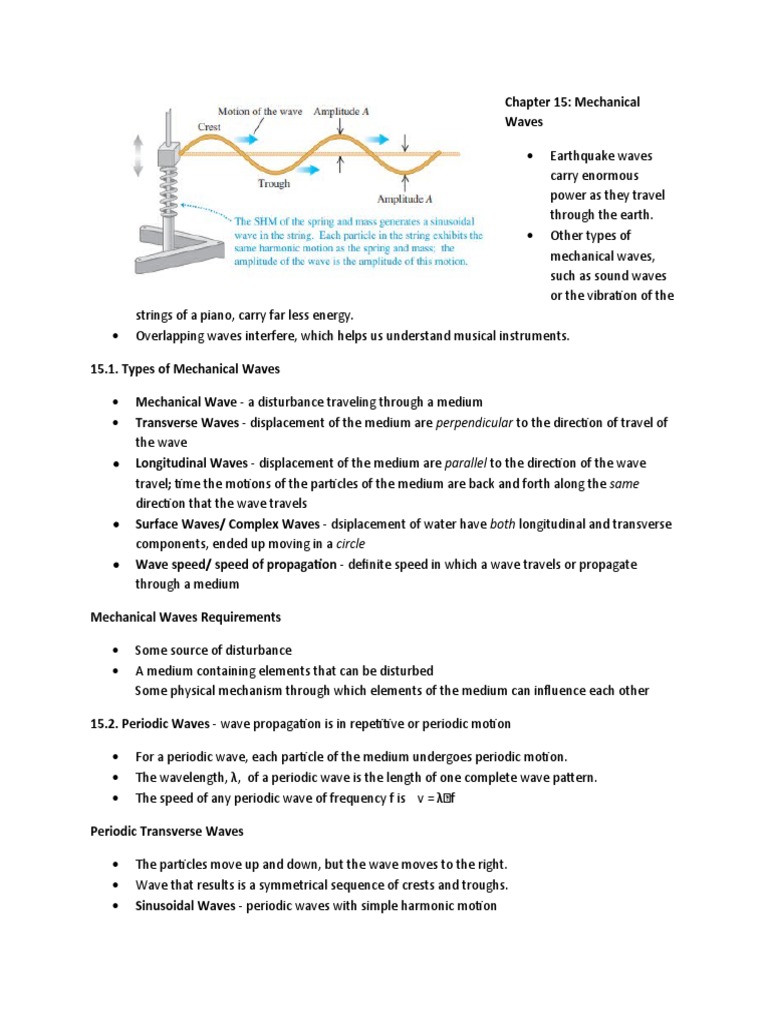 Types and Properties of Mechanical Waves | PDF | Waves | Mathematical ...