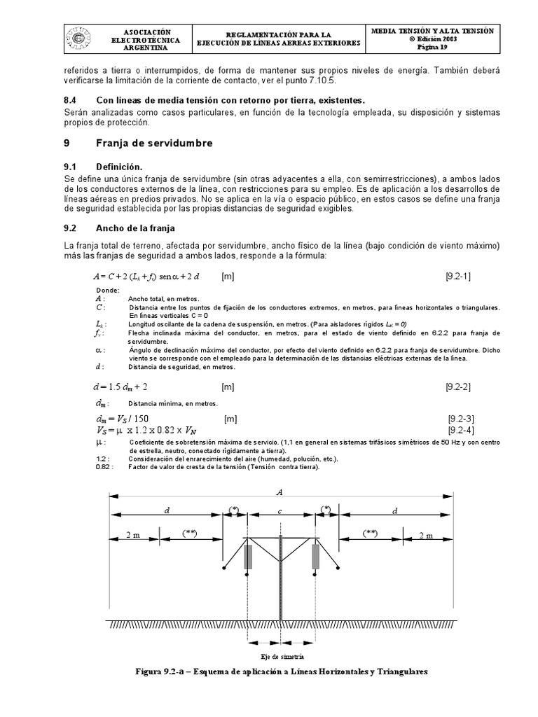 Reglamento AEA 95301 - Servidumbre PDF | PDF | Alto voltaje | voltaje