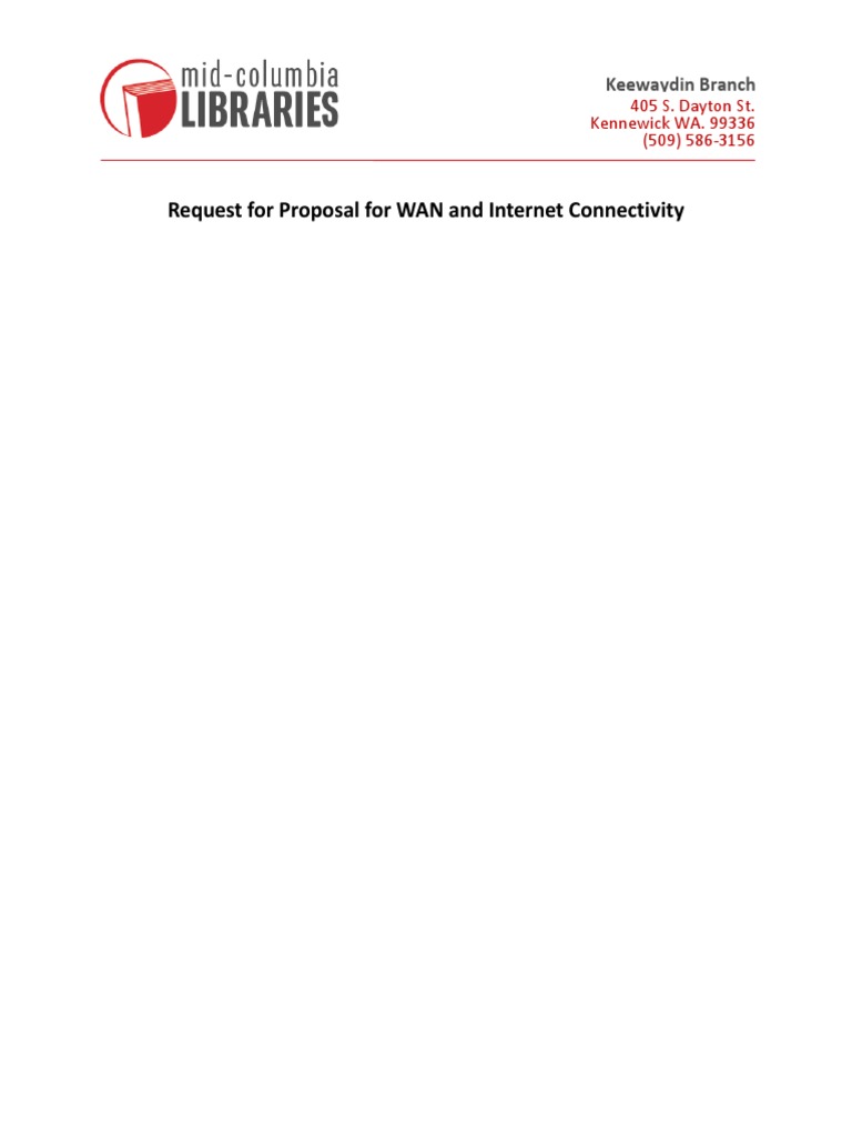 Request For Proposal For WAN and Internet Connectivity: Keewaydin ...