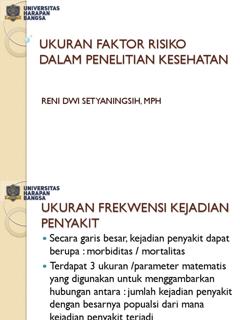 Identifikasi Dan Ukuran Faktor Risiko Dalam Penelitian Kesehatan | PDF