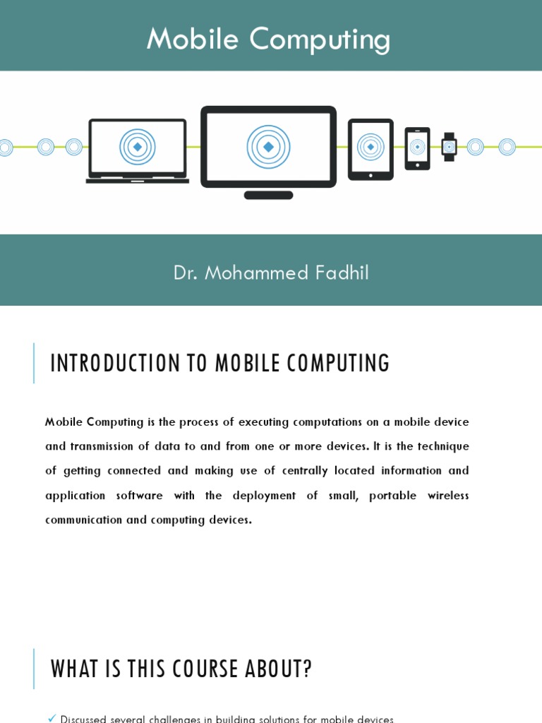 Mobile Computing - 1 | PDF | Mobile Device | Computer Network