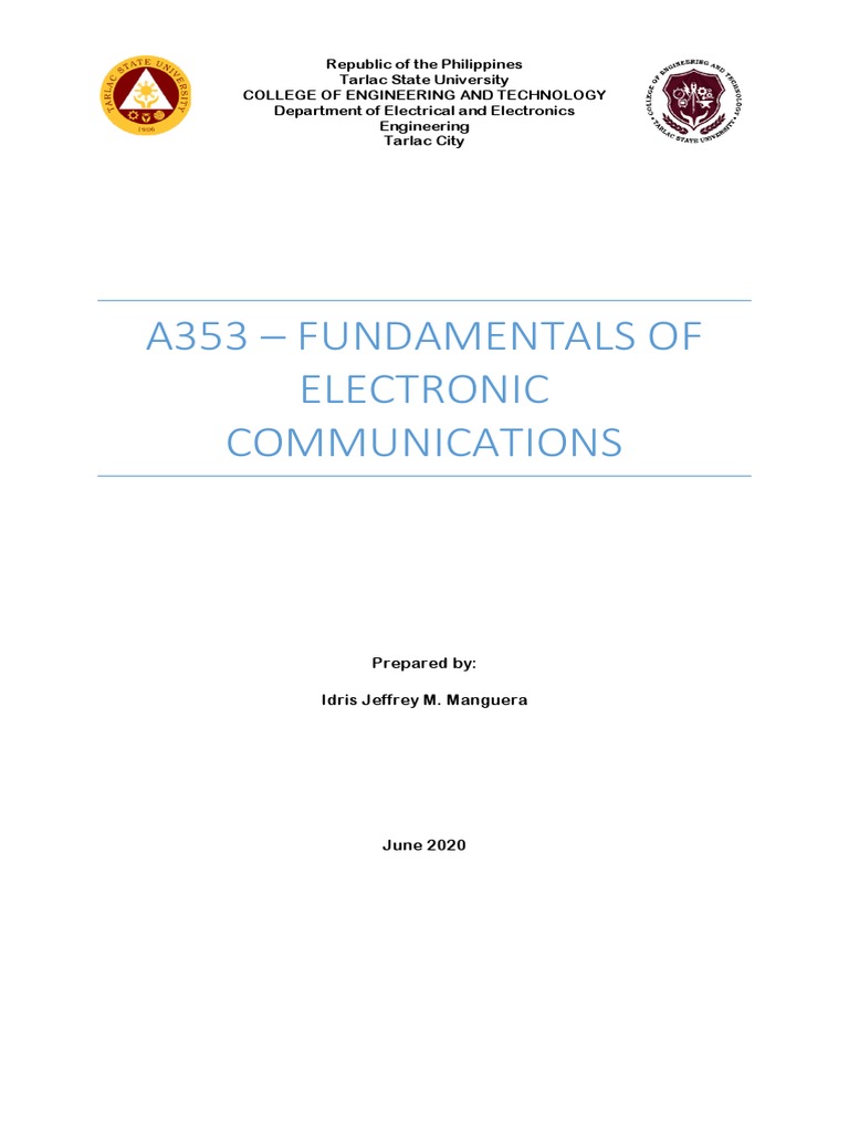 Module 1 - Introduction To Communications Systems | Download Free PDF ...