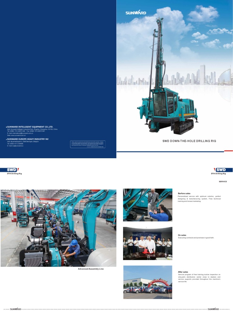 SWD DOWN-THE-HOLE DRILLING RIG - Compressed | PDF | Drilling Rig | Drilling