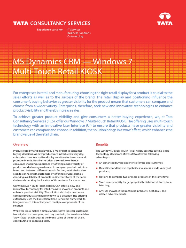 Windows 7 Multi-Touch Retail KIOSK | PDF | Retail | Windows 7