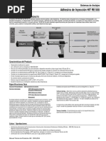 Ficha Tecnica Hilti Hit Re 500 v3 | PDF | Hormigón | Perforación