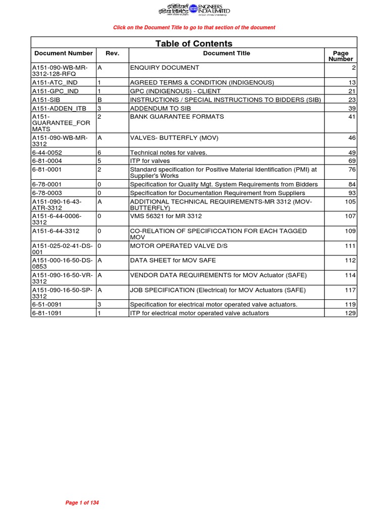 MOV EIL Spec 2 PDF | PDF | Value Added Tax | Specification (Technical ... MOV EIL Spec 2 PDF | PDF | Value Added Tax | Specification (Technical ...