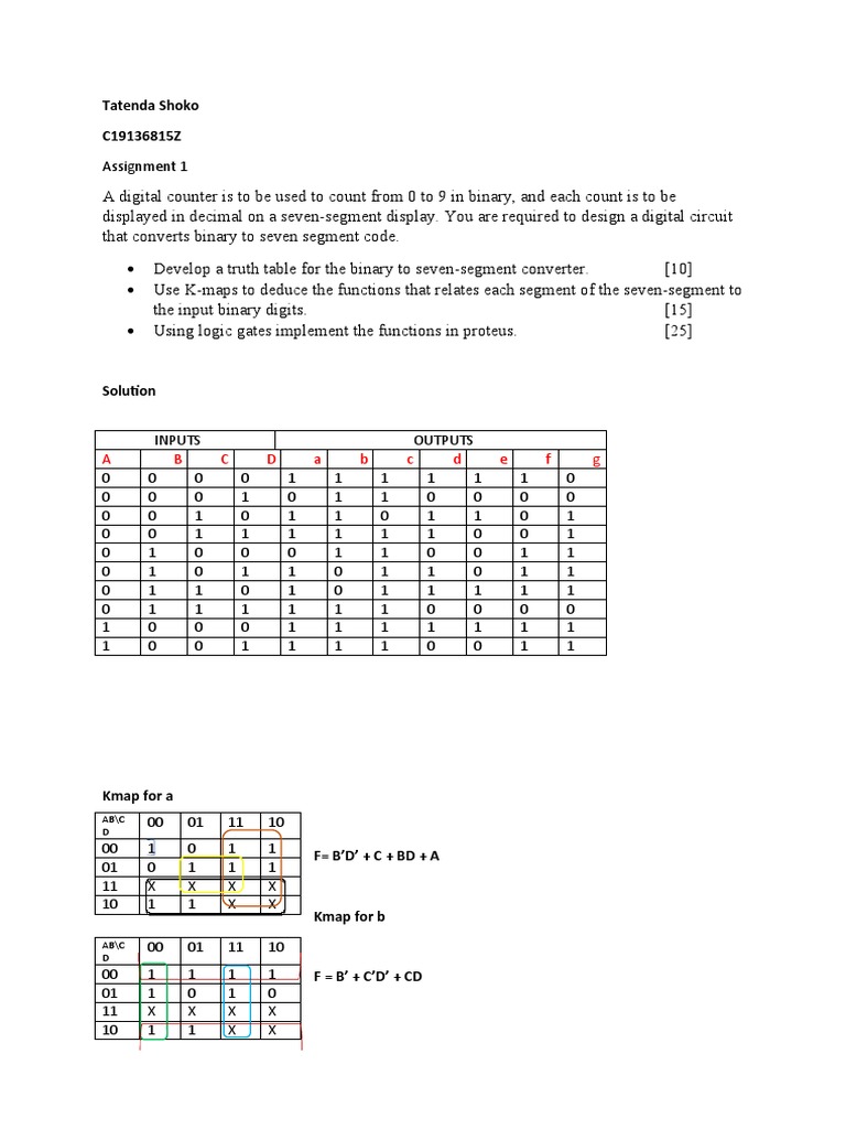Digital Electronics Bcd To 7seg Pdf Digital Technology Electronic