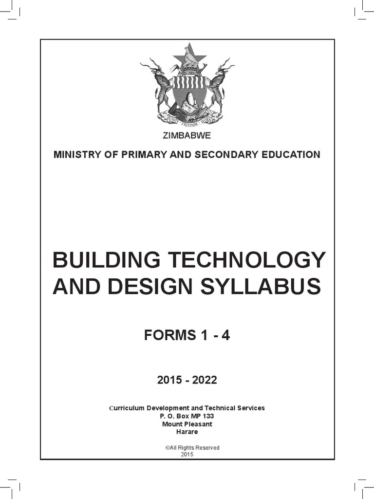 Building Technology and Design Syllabus: Forms 1 - 4 | PDF ...