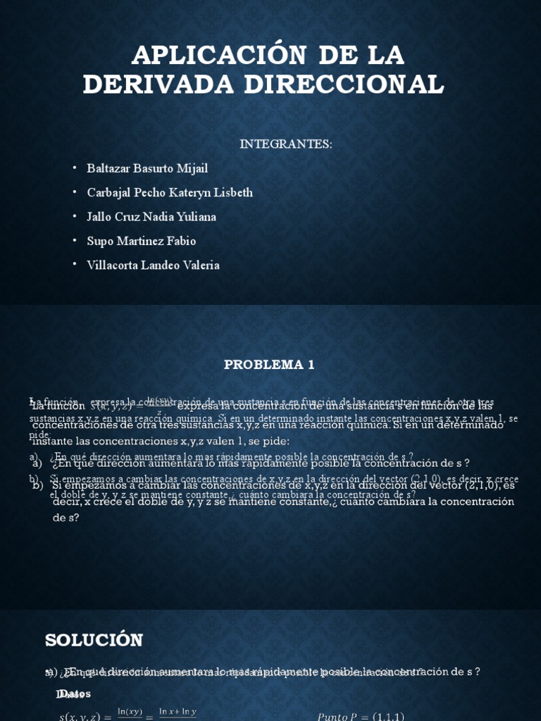 Aplicación de La Derivada Direccional | PDF