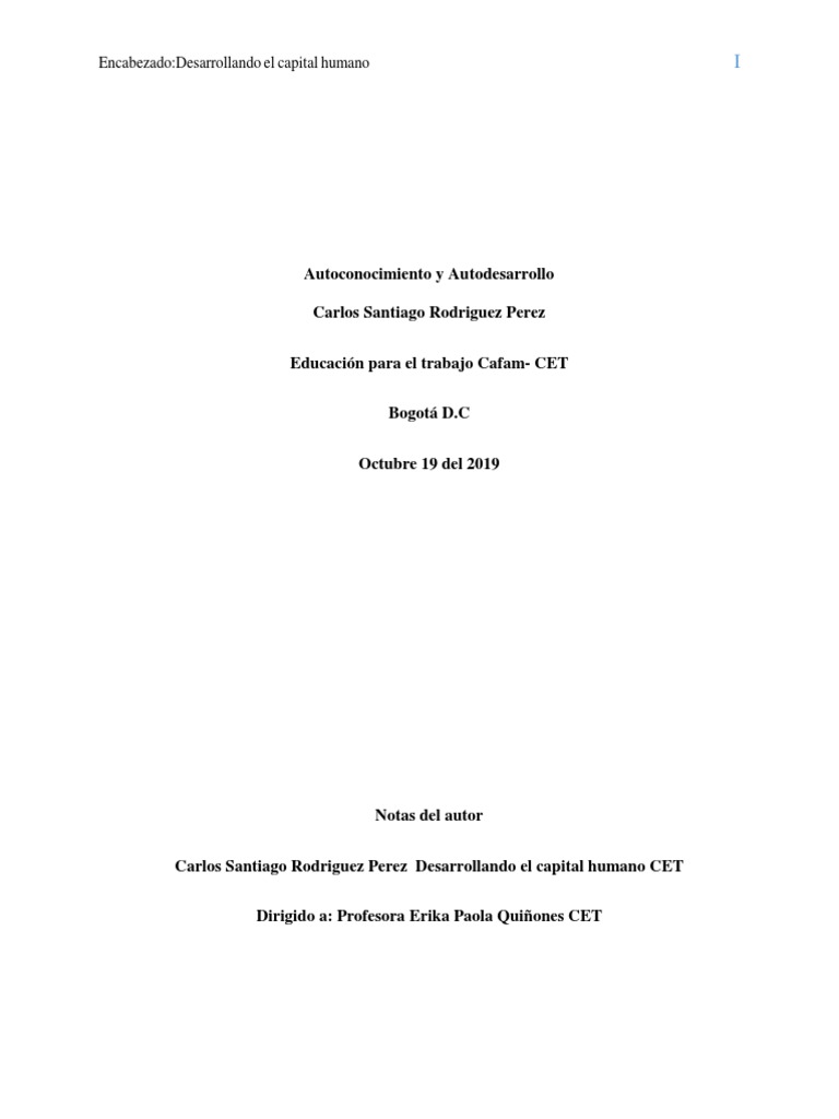 Autoconocimiento y Autodesarrollo PDF | PDF | Conceptos psicologicos | Ciencias del comportamiento