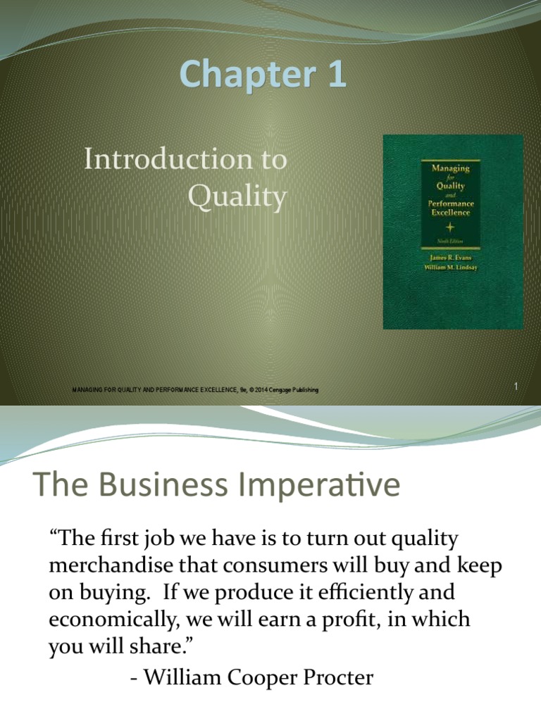 Chapter 1 Intro To Quality | PDF | Quality Management | Sales