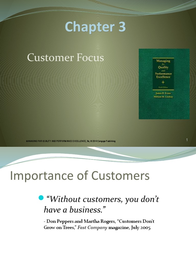 Chapter 2 Customer Focus | PDF | Customer Satisfaction | Marketing
