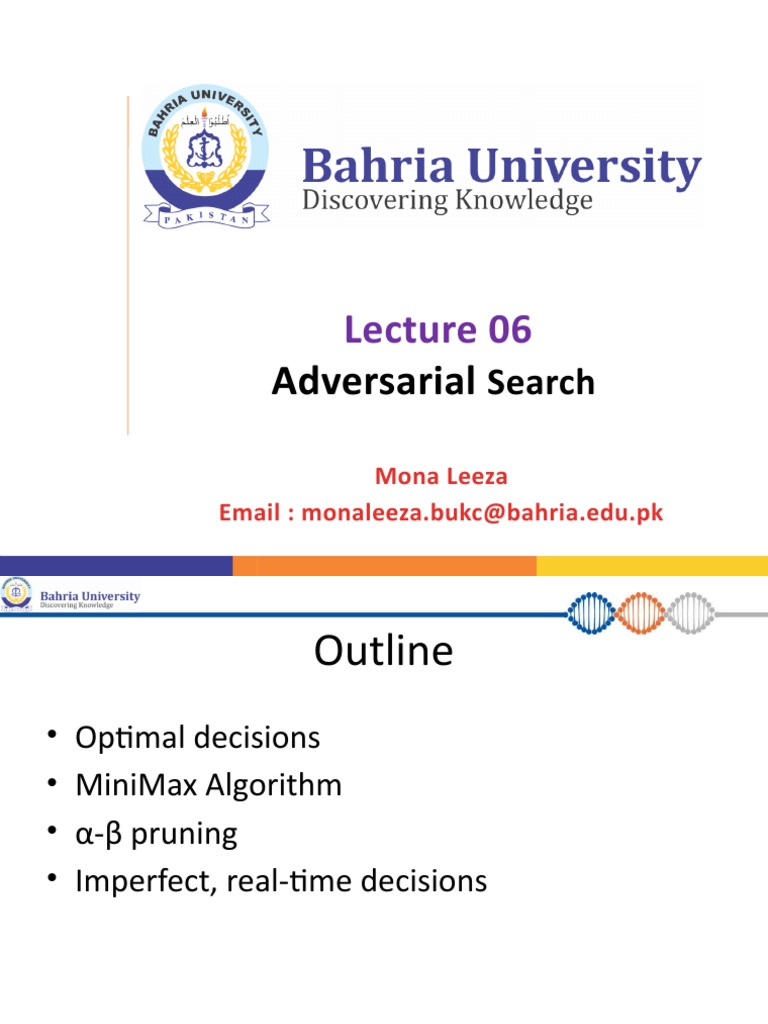 CSC-411-AI-lec6-Adversarial Search | PDF | Applied Mathematics | Theoretical Computer Science