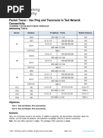 13.2.7 Packet Tracer - Use Ping and Traceroute To Test Network ...