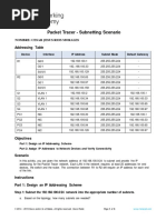 Subnetting Scenario for Packet Tracer | PDF | Ip Address | Computer Network