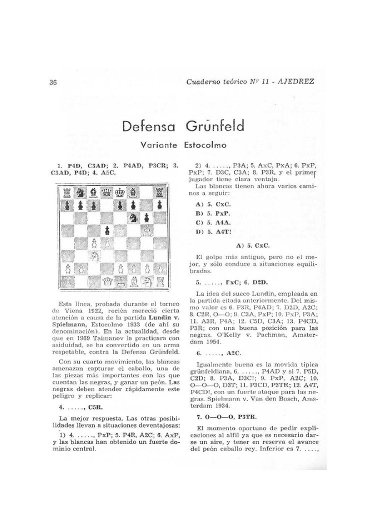 Grunfeld - Variante Estocolmo | PDF