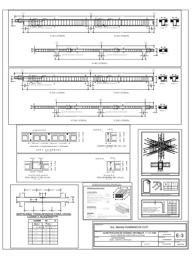 Mariela Huarancca - Estructuras-Vigas Det | PDF | Ingeniería geotécnica | Ingeniero civil