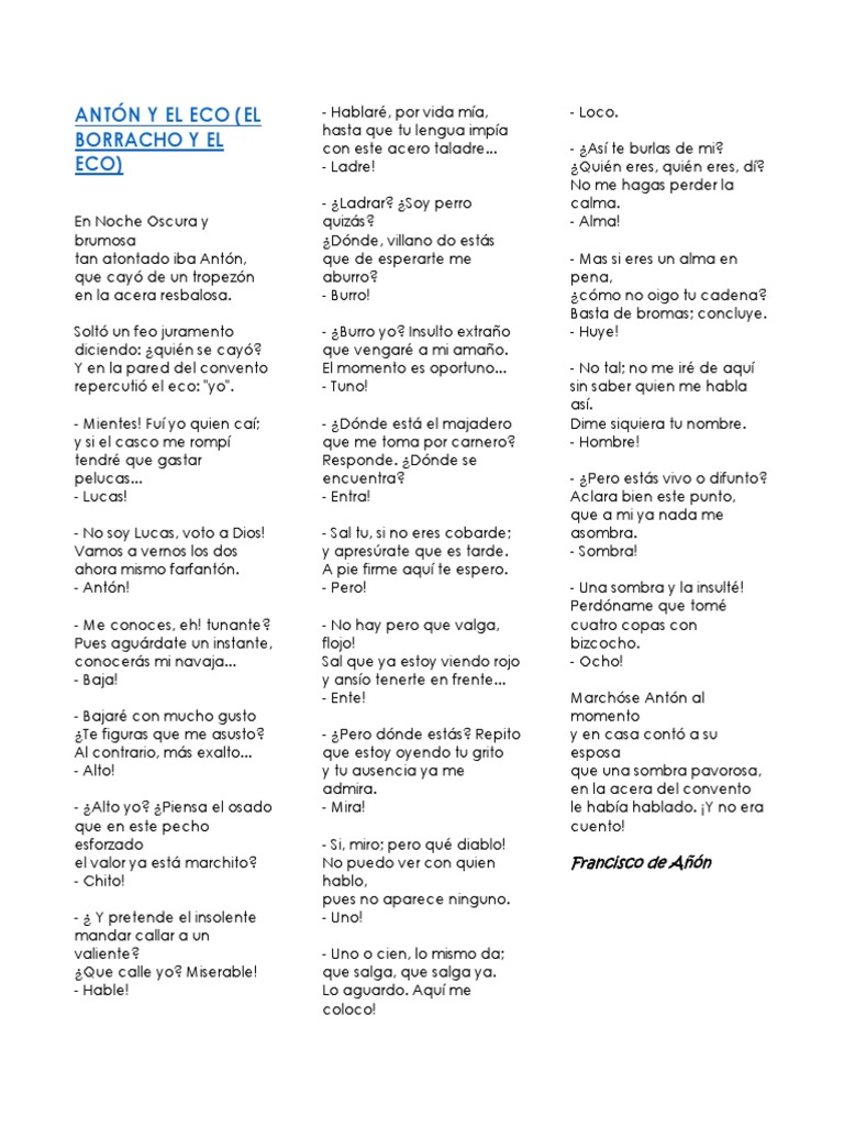 Antón y El Eco | PDF