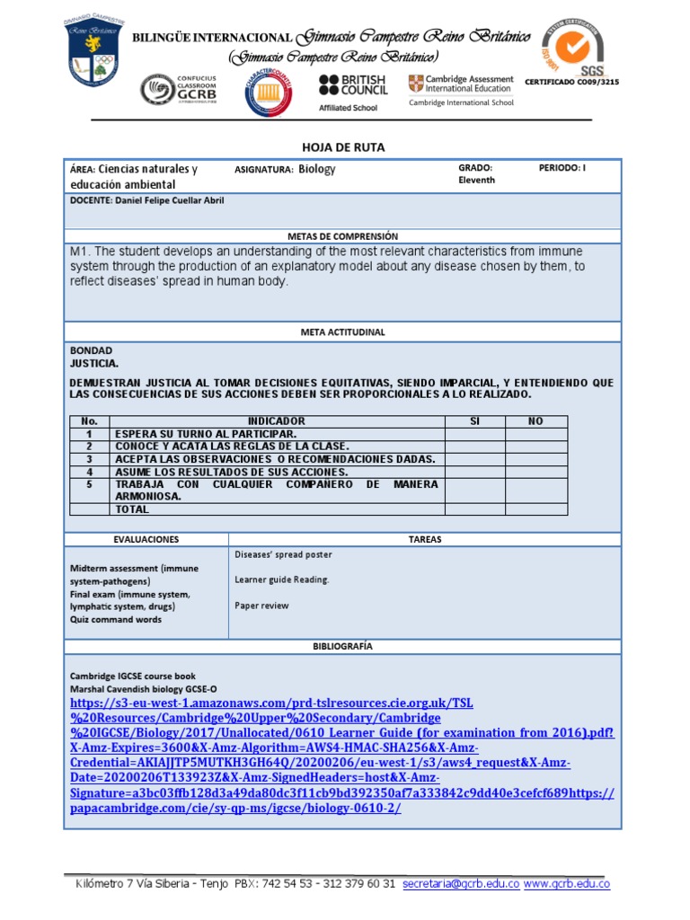 C1de3 HOJA DE RUTA Und Cimo Biology | PDF